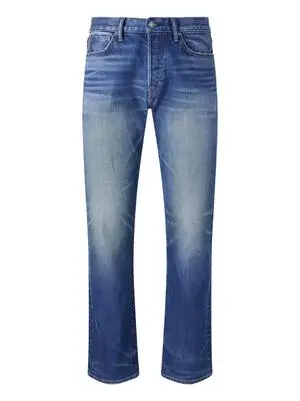 TOM FORD Straight-leg Selvedge Jeans - Blue