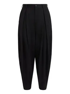 Comme Des Garçons Wool Pleated Trousers - Black
