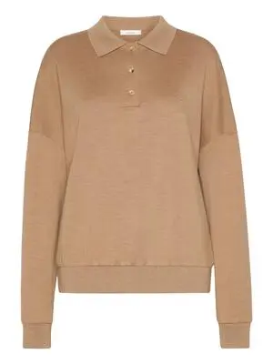 Max Mara Virgin Wool Collared Sweater Beige