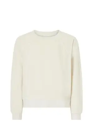 Suzie Kondi Tilos Cotton-blend Velour Sweatshirt - Neutrals
