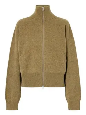 Extreme Cashmere Xtra Cute Cashmere Zipped-up Cardigan - Brown