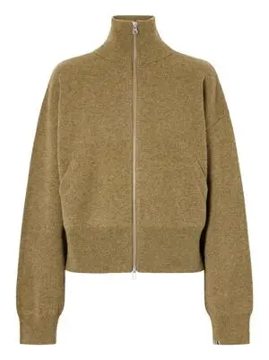 Extreme Cashmere Xtra Cute Cashmere Zipped-up Cardigan - Light Brown