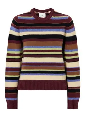 THE ELDER STATESMAN Elena Striped Cashmere Sweater - Multi