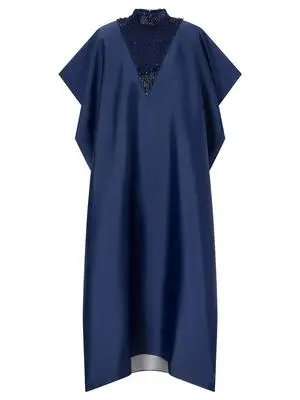 DIMA AYAD Cocoon Sequined And Twill Gown - Blue