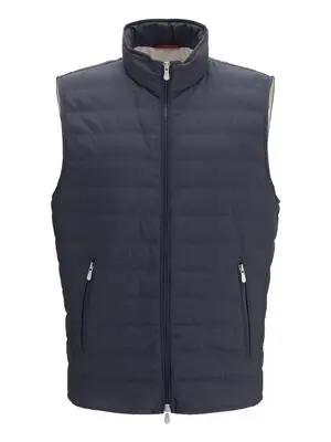 Brunello Cucinelli Sleeveless Padded Gilet - Blue