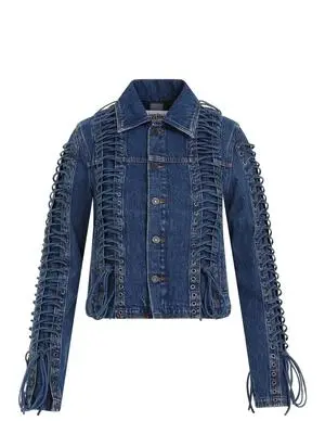 JEAN PAUL GAULTIER Corset Denim Jacket - Blue
