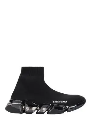 Balenciaga Speed 2.0 Lt Full Clearsole Sneakers - Black