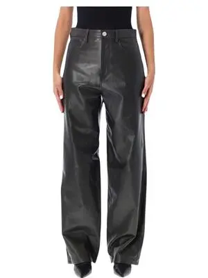 RÓHE Bruun Leather Baggy Pants - No