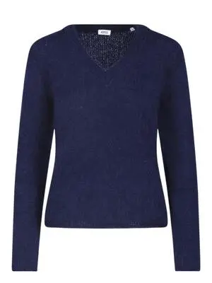 Aspesi Aspesi V-Neck Knitted Sweater Blue