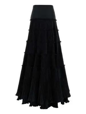 BLUMARINE Blumarine Tiered Pleated Skirt