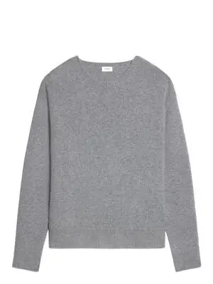 Celine Crewneck Sweater In Fine Cashmere - Medium Gray