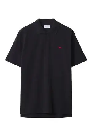 Maison Kitsuné Red Profile Fox Comfort Polo - Black