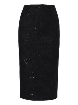 Roland Mouret Sequined Bouclé Pencil Skirt - Black