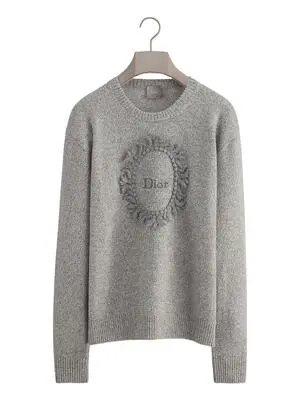 Dior Medaillon Sweater, Regular Fit - Grey