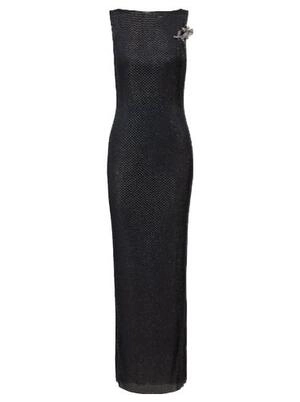 ROLAND MOURET Embellished Mesh Gown