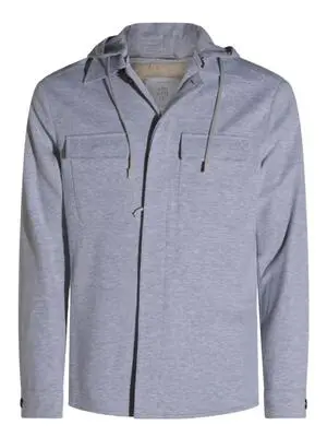 Eleventy Hooded Chest-pocket Jacket - Grey
