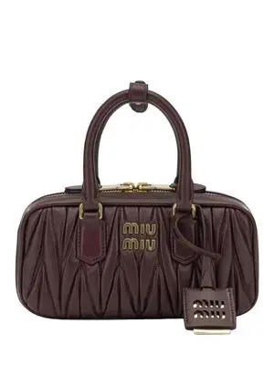 Miu Miu Mini Leather Tote Bag - Black