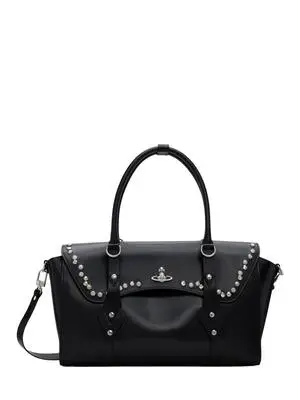 VIVIENNE WESTWOOD Studded Top Handle Shoulder Bag - Black