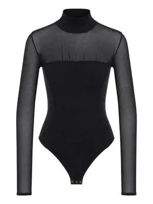 ELISABETTA FRANCHI Elisabetta Franchi Long Sleeved Ribbed Bodysuit