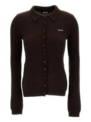 ROTATE BY BIRGER CHRISTENSEN Collared Cardigan - Brown