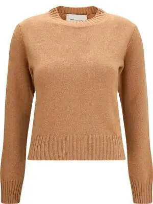 AMI Paris Long-sleeve Knit Top - Brown