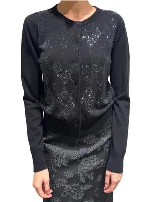 Max Mara Mstgiovane Embellished Cardigan - Black