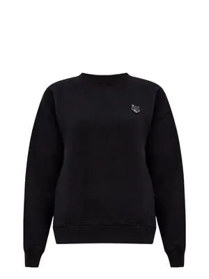 Maison Kitsuné Bold Fox Head Patch Crewneck Sweatshirt - Black