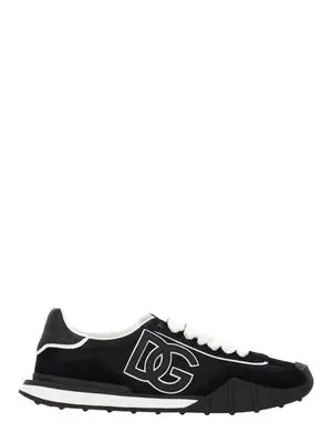 Dolce & Gabbana Dolce Gabbana Dg Athletic Logo Patch Sneakers - Black