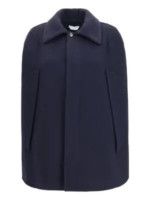 Bottega Veneta Wool And Cashmere Cape - Blue