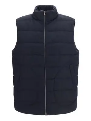 Herno Wool-blend Vest - Blue
