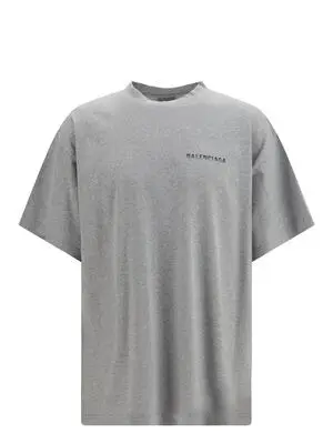 Balenciaga Cotton Logo T-shirt - Gray