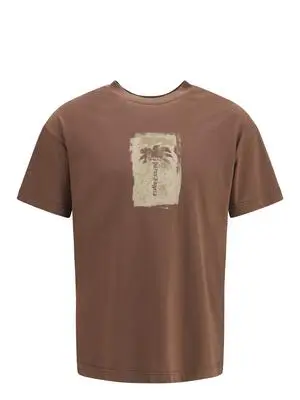 Palm Angels Palm Tree Cotton T-shirt - Brown