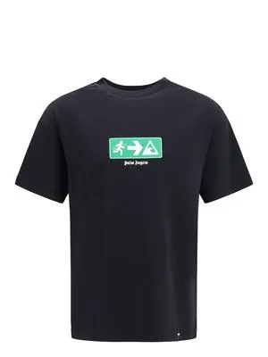 Palm Angels Street Signals Cotton T-shirt - Black