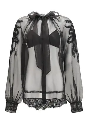 ERMANO SCERVINO Ermanno Scervino Lace Shirt - Black