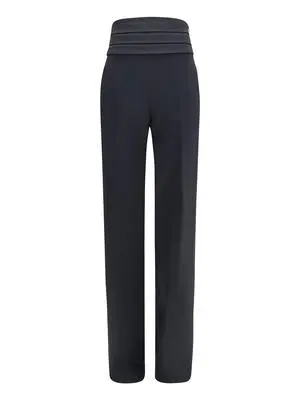 ERMANO SCERVINO Ermanno Scervino Satin High-waisted Pants - Black