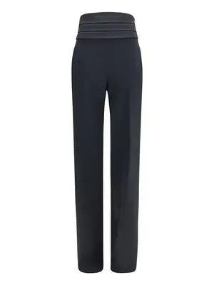 ERMANO SCERVINO Ermanno Scervino Satin High-waisted Pants - Black