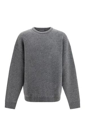 Balenciaga Wool Crewneck Sweater - Gray