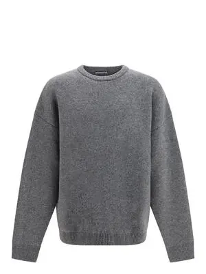 Balenciaga Wool Crewneck Sweater - Gray