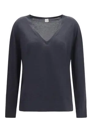 TOTEME V-neck Cashmere-blend Sweater - Gray