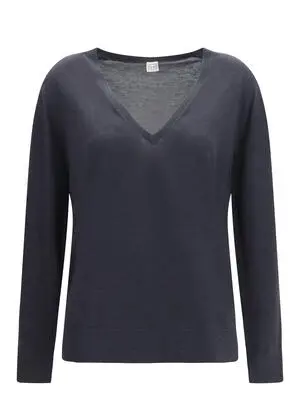 TOTEME V-neck Cashmere-blend Sweater - Gray