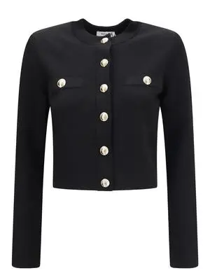 Balmain Round-neck Viscose Cardigan - Black