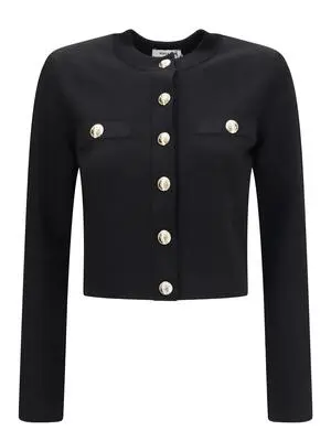 Balmain Round-neck Viscose Cardigan - Black