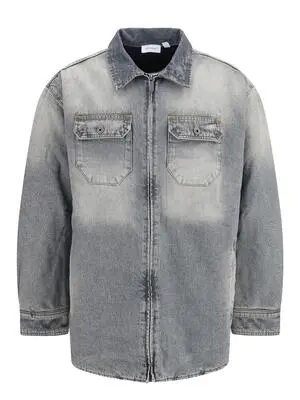 Off-White Oversized Workwear Denim Shirt - Gray