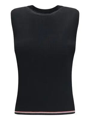 Thom Browne Rwb Merino Wool Top - Black