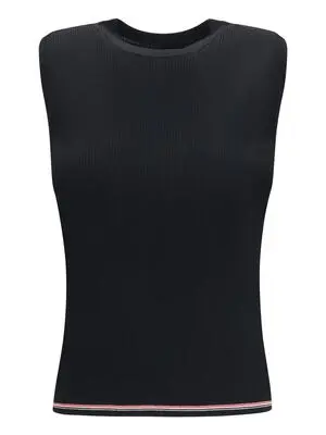 Thom Browne Rwb Merino Wool Top - Black