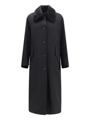 Our Legacy Tundra Coat In Virgin Wool - Black