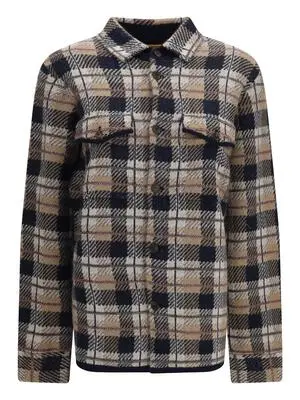 Guest In Residence Checked Cashmere Shirt - Brown