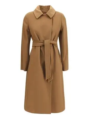 Max Mara Bcollag Coat In Virgin Wool - Cream