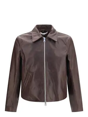 Our Legacy Mini Leather Jacket - Brown