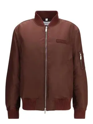 Off-White Embroidered Logo Nylon Bomber Jacket - Multicolor